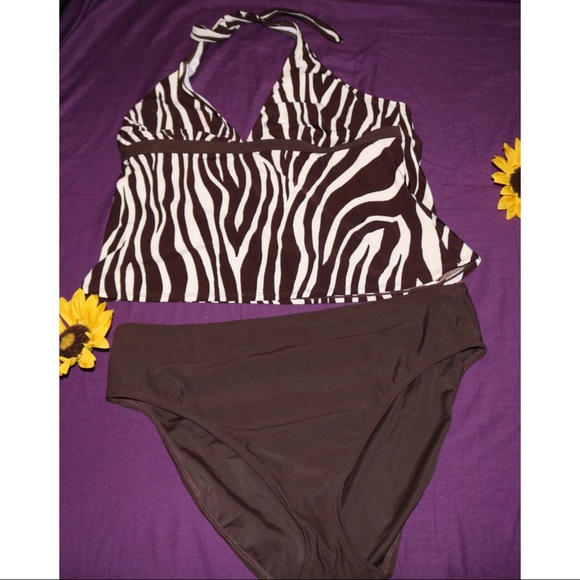 Speedo | Swim | Speedo Zebra Print Halter Tankini Size 8 | Poshmark
